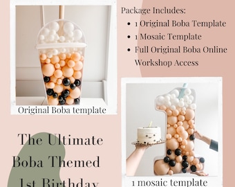 DIY Boba TEMPLATE ONLY, Boba Party Ideas, Bubble Tea Party, Boba Tea ...