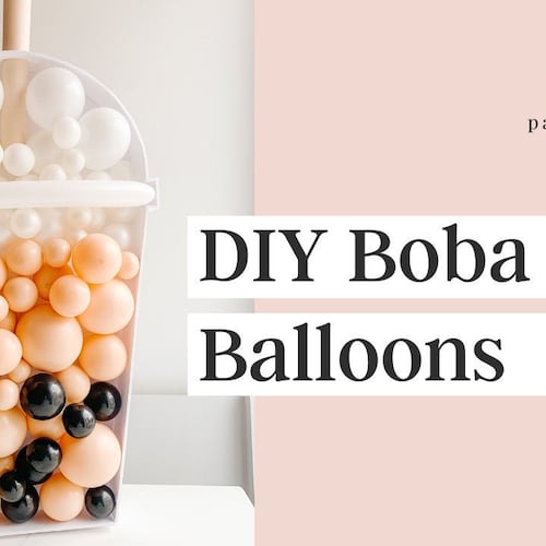 DIY Boba Balloon Workshop Boba Party Ideas Bubble Tea Party - Etsy