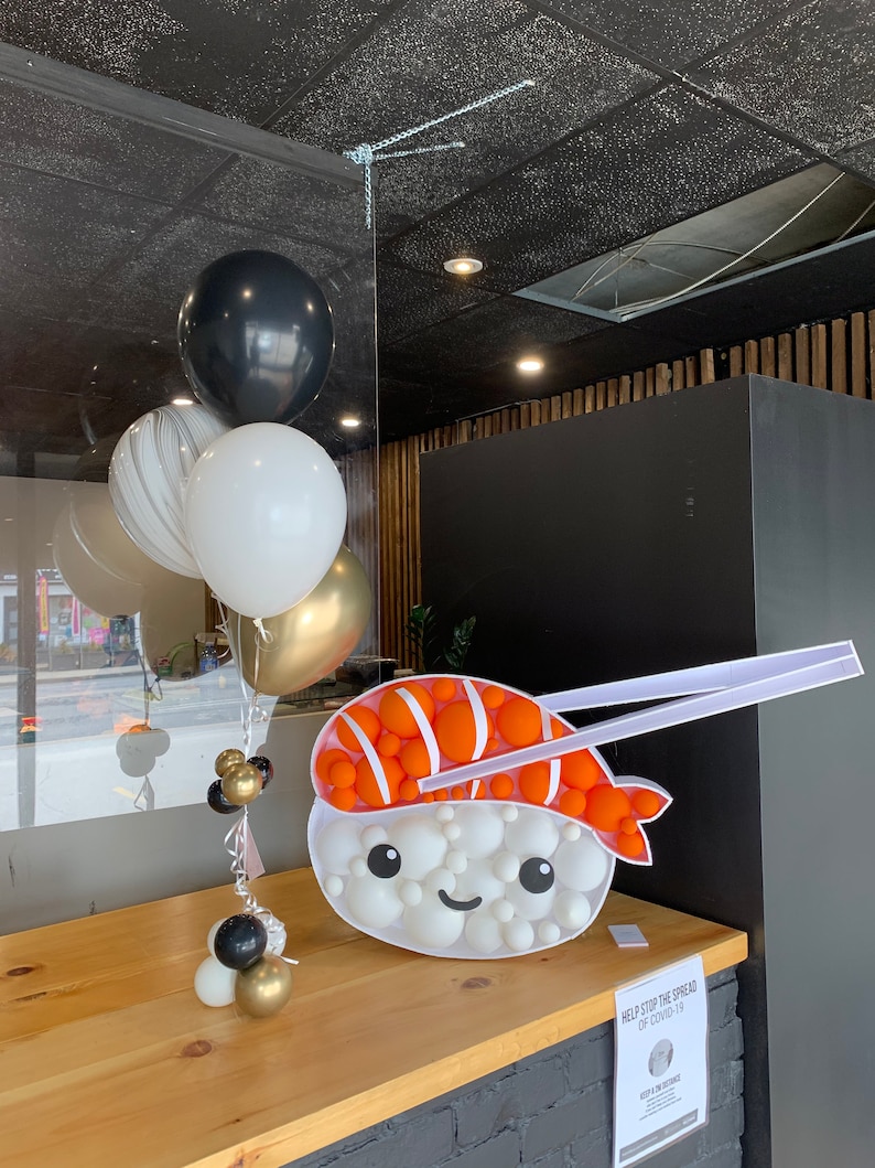 Sushi Party Decorations, Sushi Party Ideas, Sushi Balloon Decor, Sushi ...