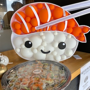 Sushi Themed Birthday Decoration, Diy Sushi Decoration, Sushi Balloon ...