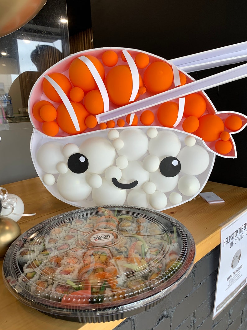 Sushi Party Decorations, Sushi Party Ideas, Sushi Balloon Decor, Sushi ...