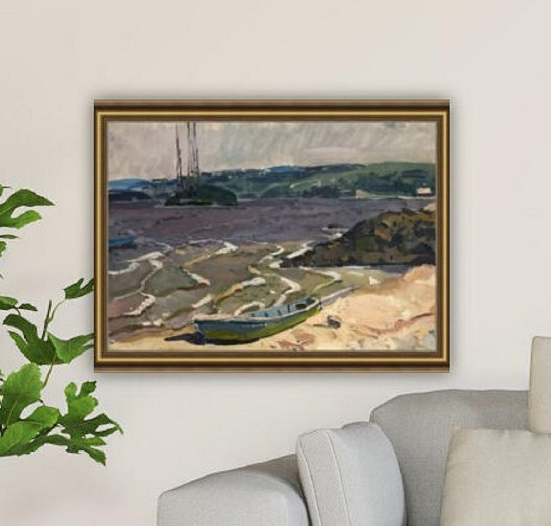 Baltic Sea Landscape Oil Painting on Canvas. Original Vintage - Etsy