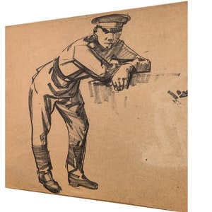 Original Ink Drawing on Paper. Vintage Fine Art USSR 1960s, Soviet ...