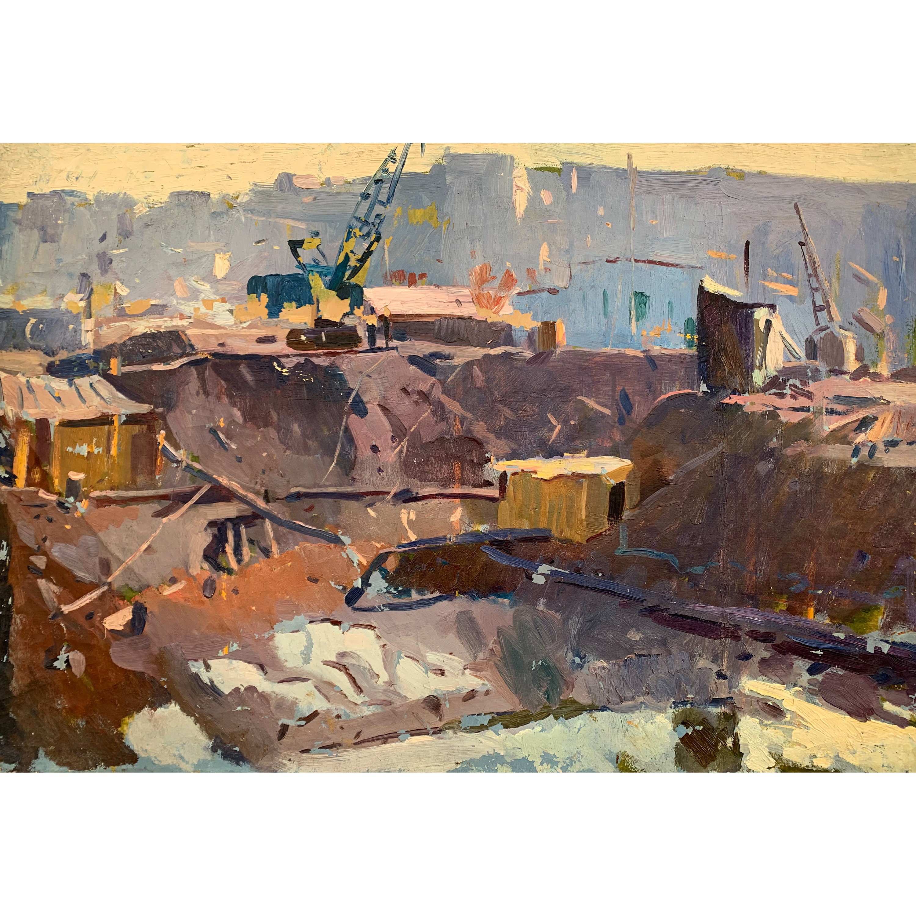 VINTAGE INDUSTRIAL LANDSCAPE. Original Oil Painting on Canvas - Etsy VINTAGE INDUSTRIAL LANDSCAPE. Original Oil Painting on Canvas - Etsy