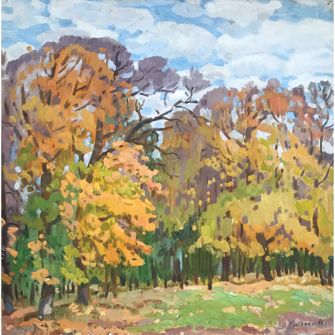 ORIGINAL Oil Painting on Canvas Ukrainian Artist A.kostenko 1980 ...