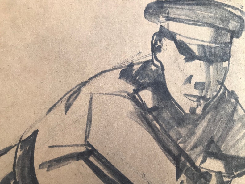 Original Ink Drawing on Paper. Vintage Fine Art USSR 60s - Etsy