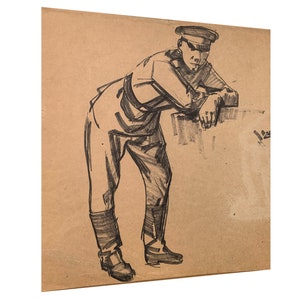 Original Ink Drawing on Paper. Vintage Fine Art USSR 1960s, Soviet ...