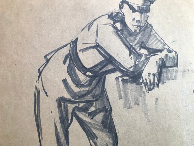 Original Ink Drawing on Paper. Vintage Fine Art USSR 60s - Etsy