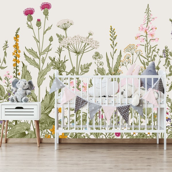 Wildflower Wallpaper - Etsy