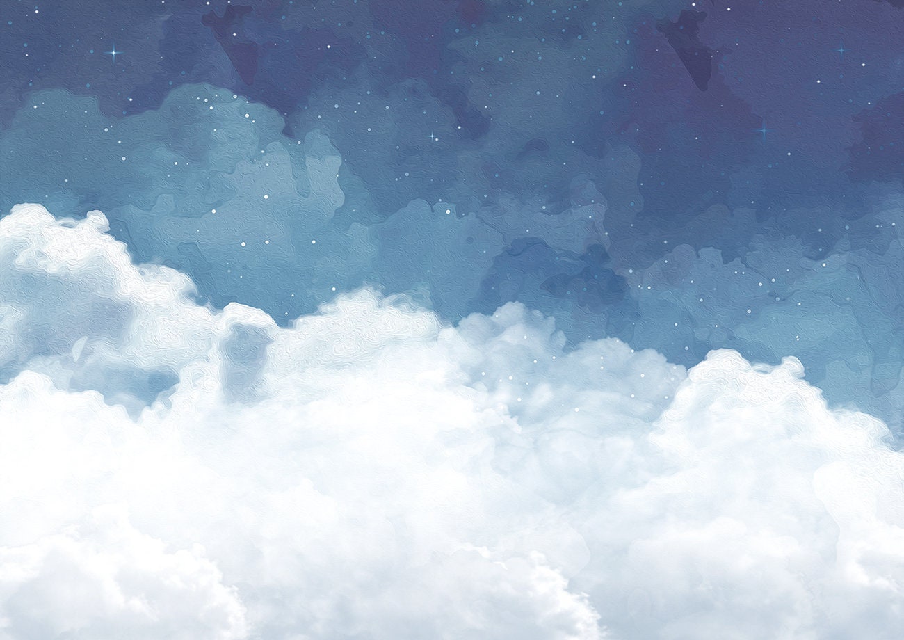 Cloudy Night Sky Background