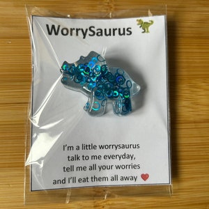 Resin Worrysaurus Dinosaurs Gift Gift for Anxiety Thinking of You Gift ...