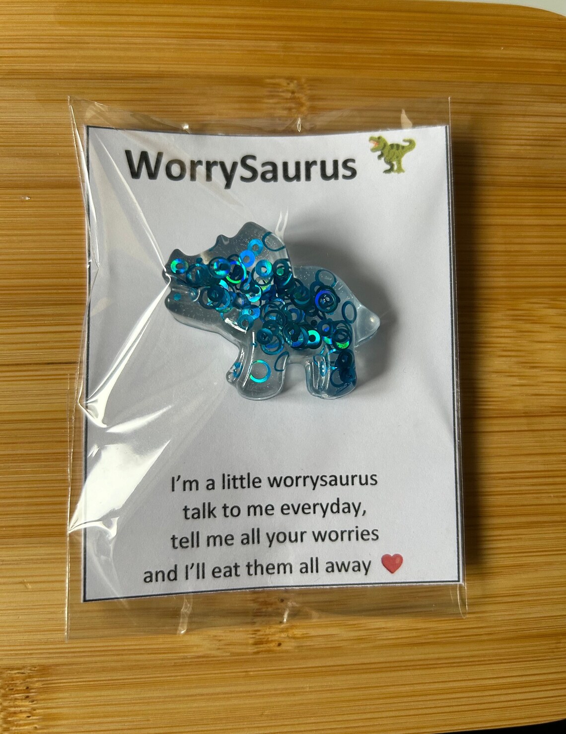 Resin Worrysaurus Dinosaurs Gift Gift for Anxiety Thinking of You Gift ...