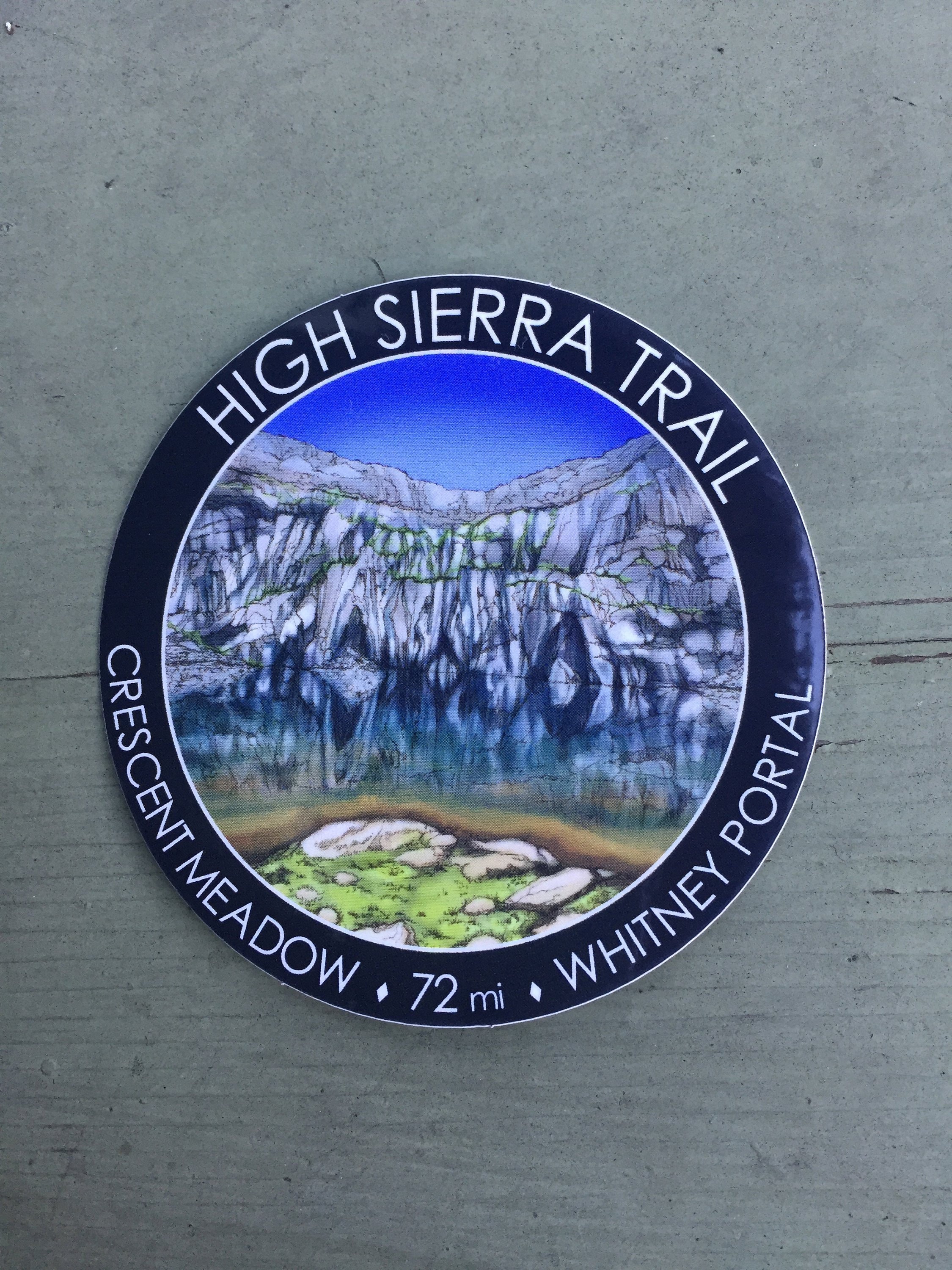 High Sierra Trail Sticker, 3 Inch Weatherproof and Durable, Hiking ...