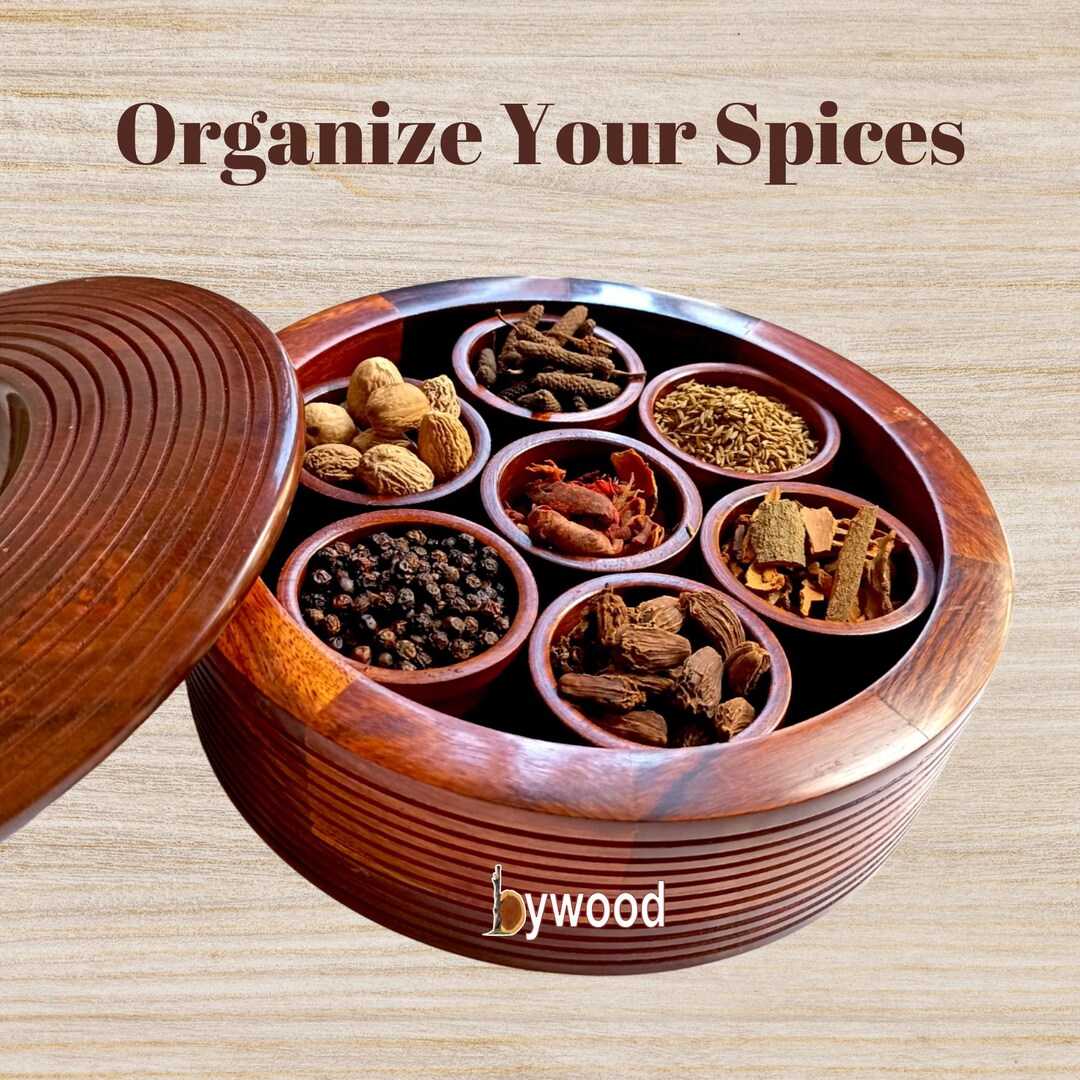 Spice Box Kitchen Storage Containers /masala Box/storage Box/ Round ...