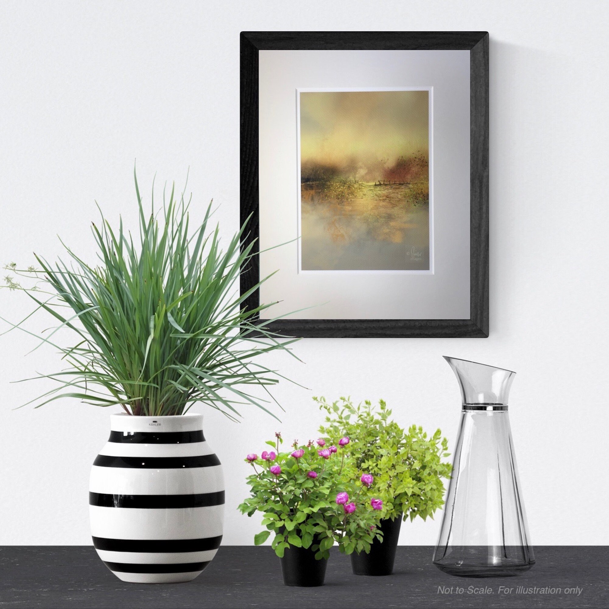 Art Print 'boundary'. Landscape Painting Art Print. Calming Wall Art ...