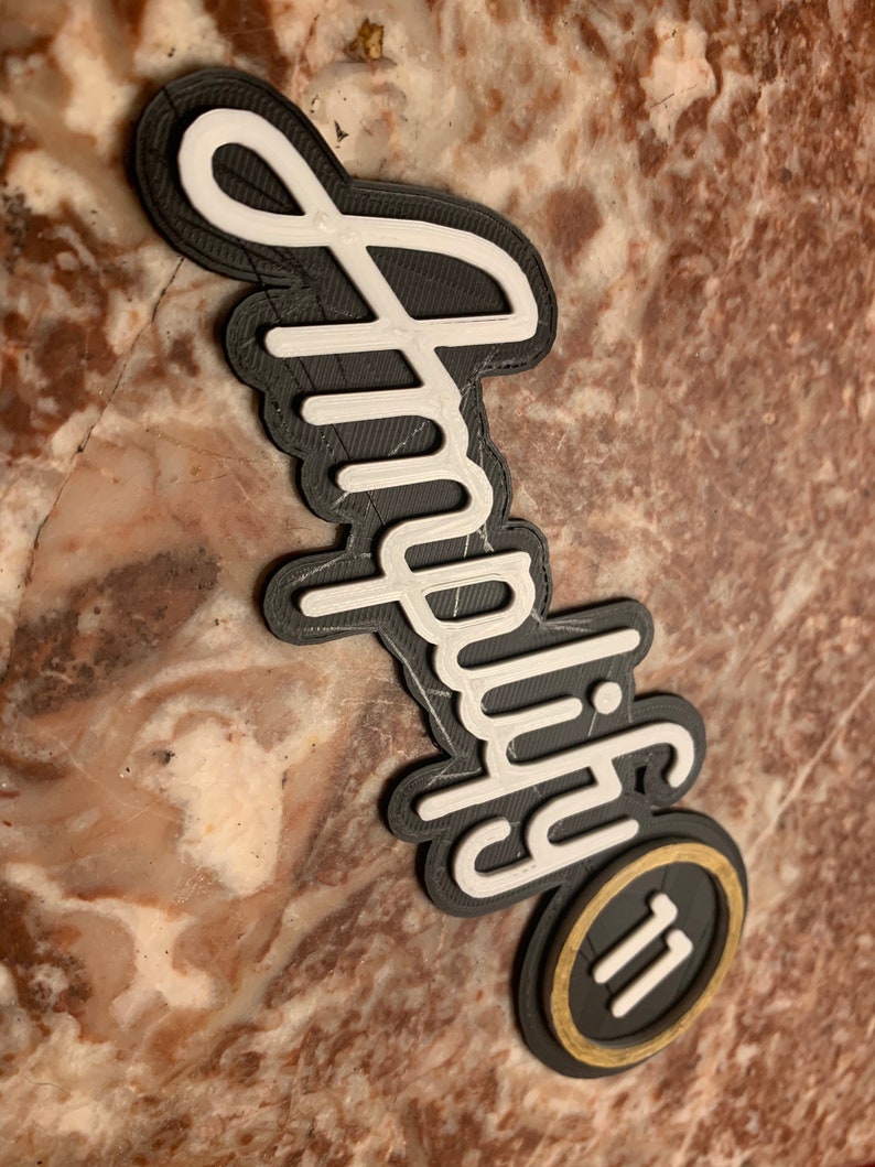 Custom 3D Printed Guitar Amp Badges - Etsy