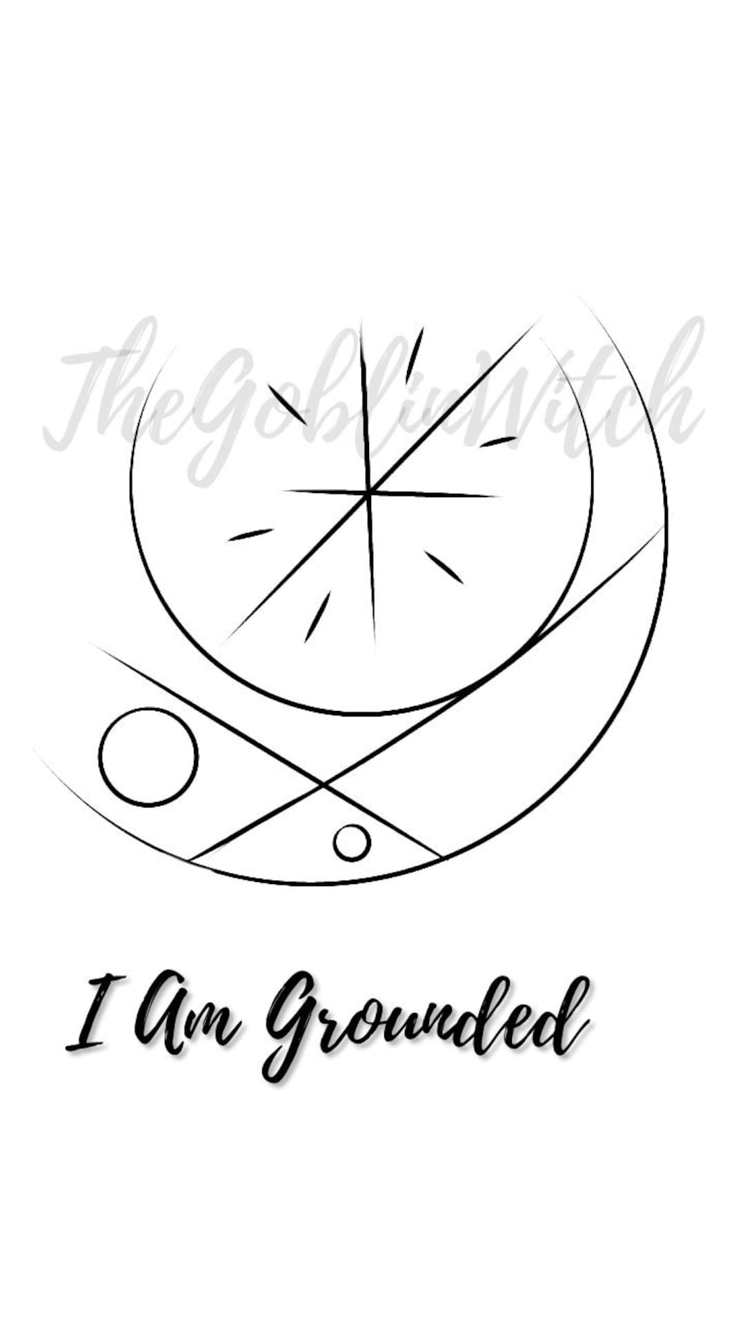 I Am Grounded Sigil, Sigil for Grounding and Sigil to Help Ease ...