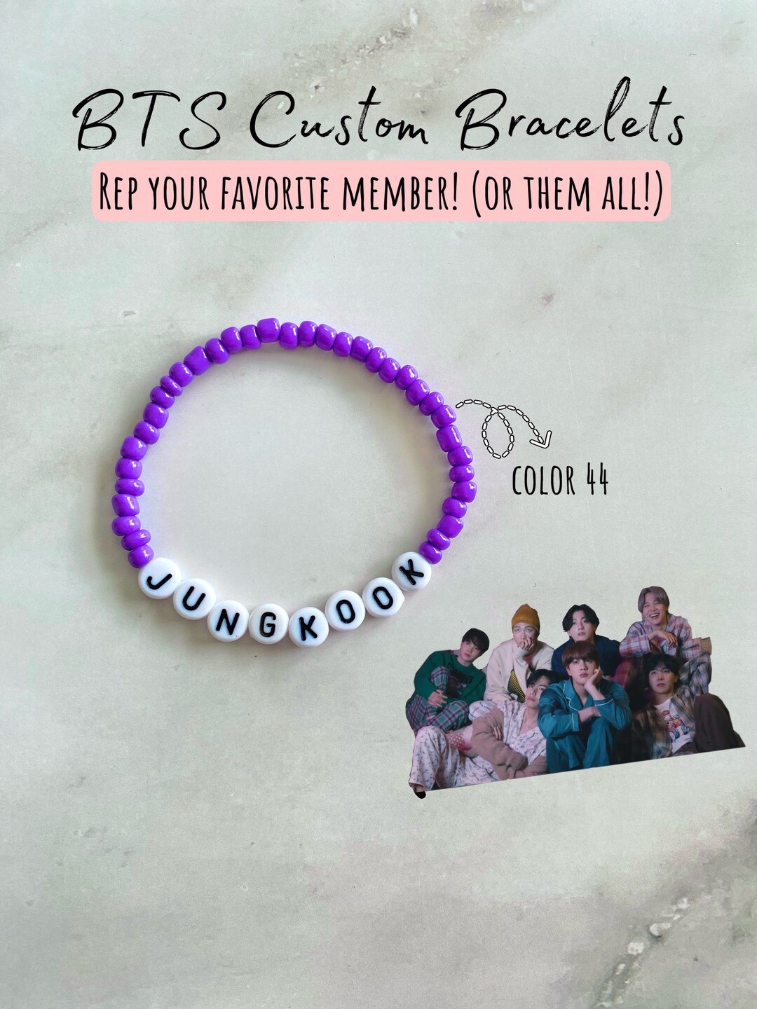 BTS Bracelet BTS BTS Member Merch Jungkook Bracelet Jimin Bracelet ...