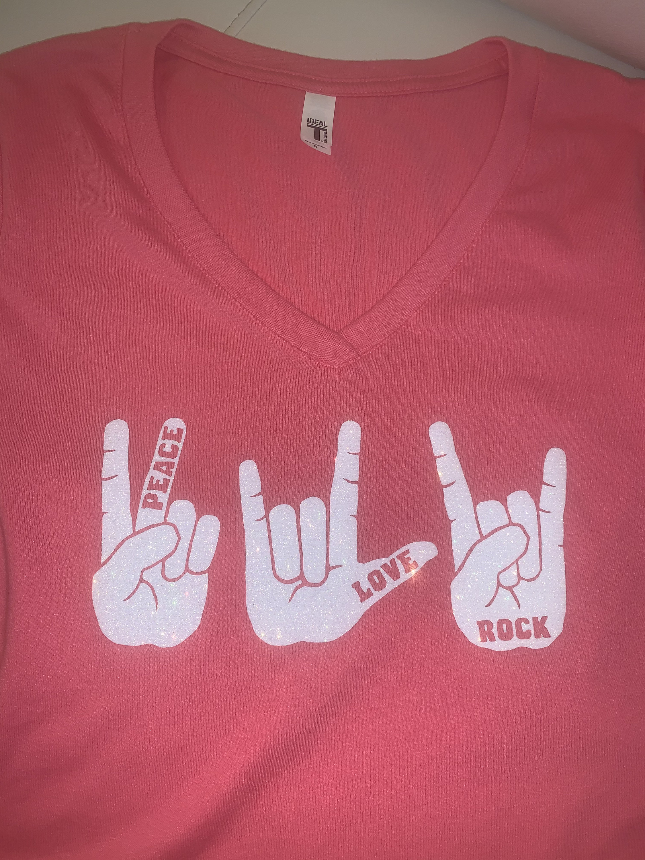 Peace Love Rock T-shirt Rock N' Roll T-shirt 70s - Etsy India