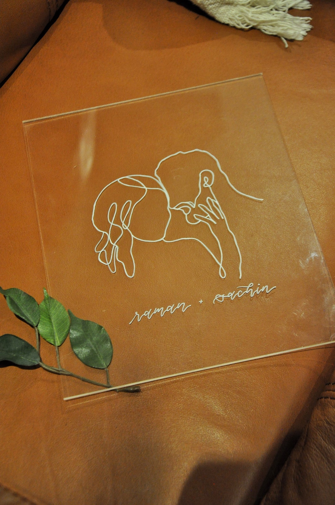 Custom Acrylic Line Art Portrait Personalized Family Gifts for Him ...