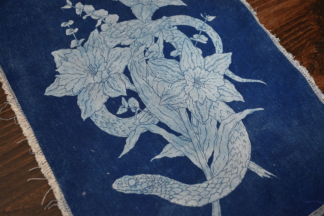 Original 'tethered" Fabric Cyanotype - Etsy