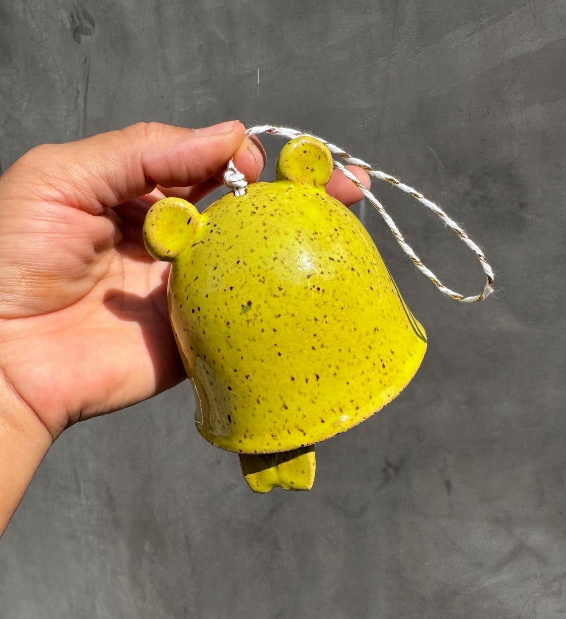 Handmade Ceramic Frog Bell: Animal Design Ornament - Etsy