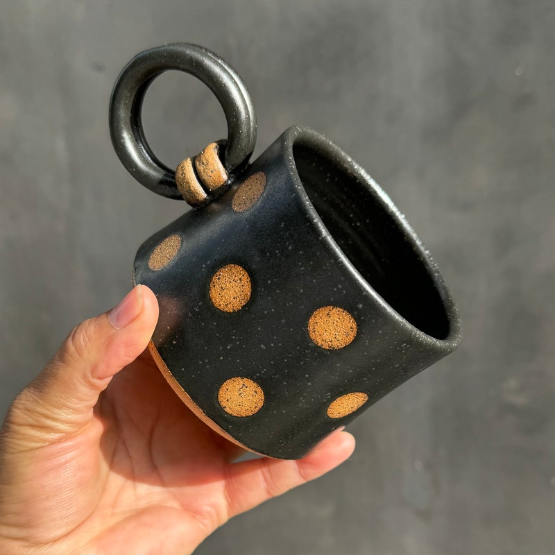 Polka Dot Coffee Cup - Etsy