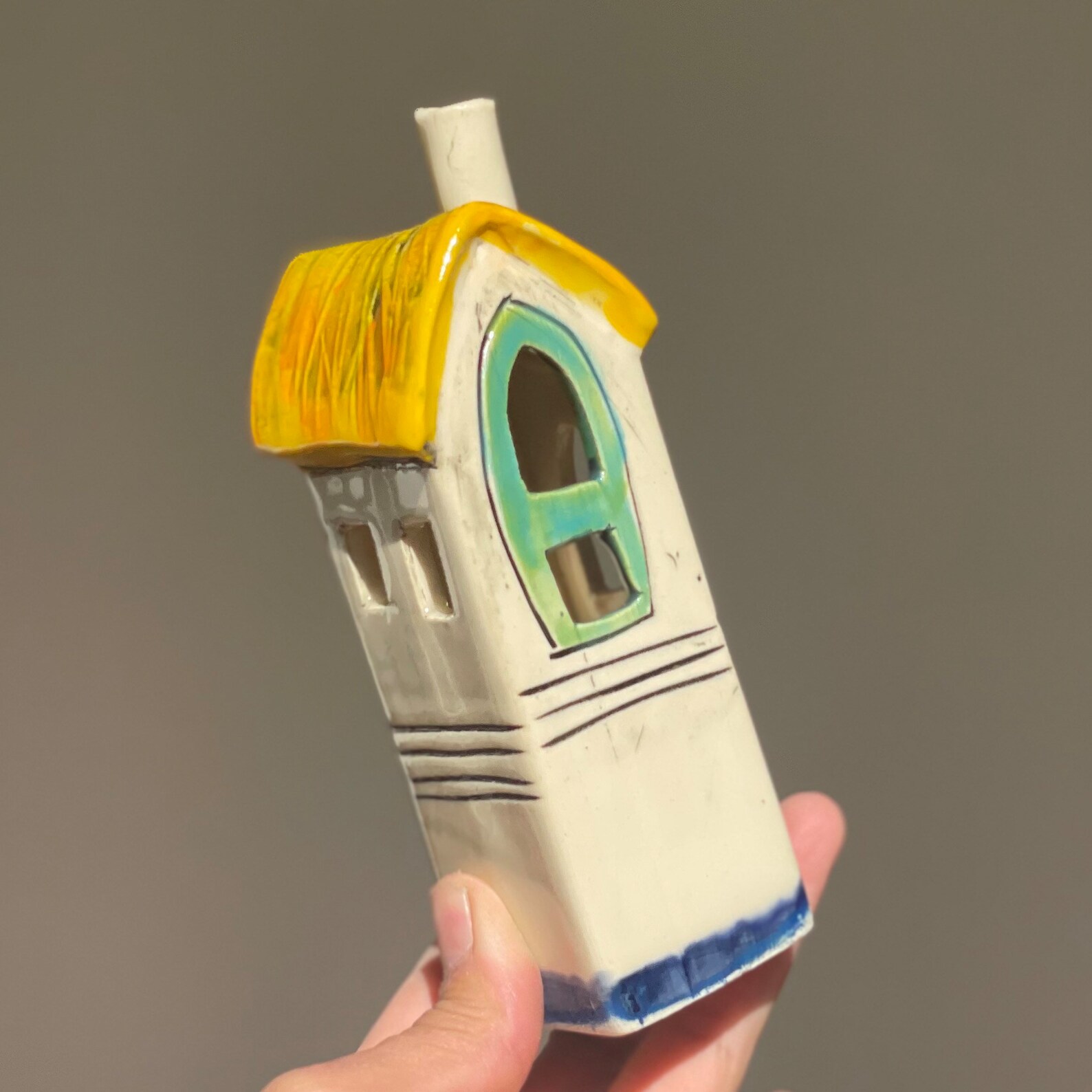 Handmade Ceramic House Set: Colorful Pottery Village Decor - Etsy