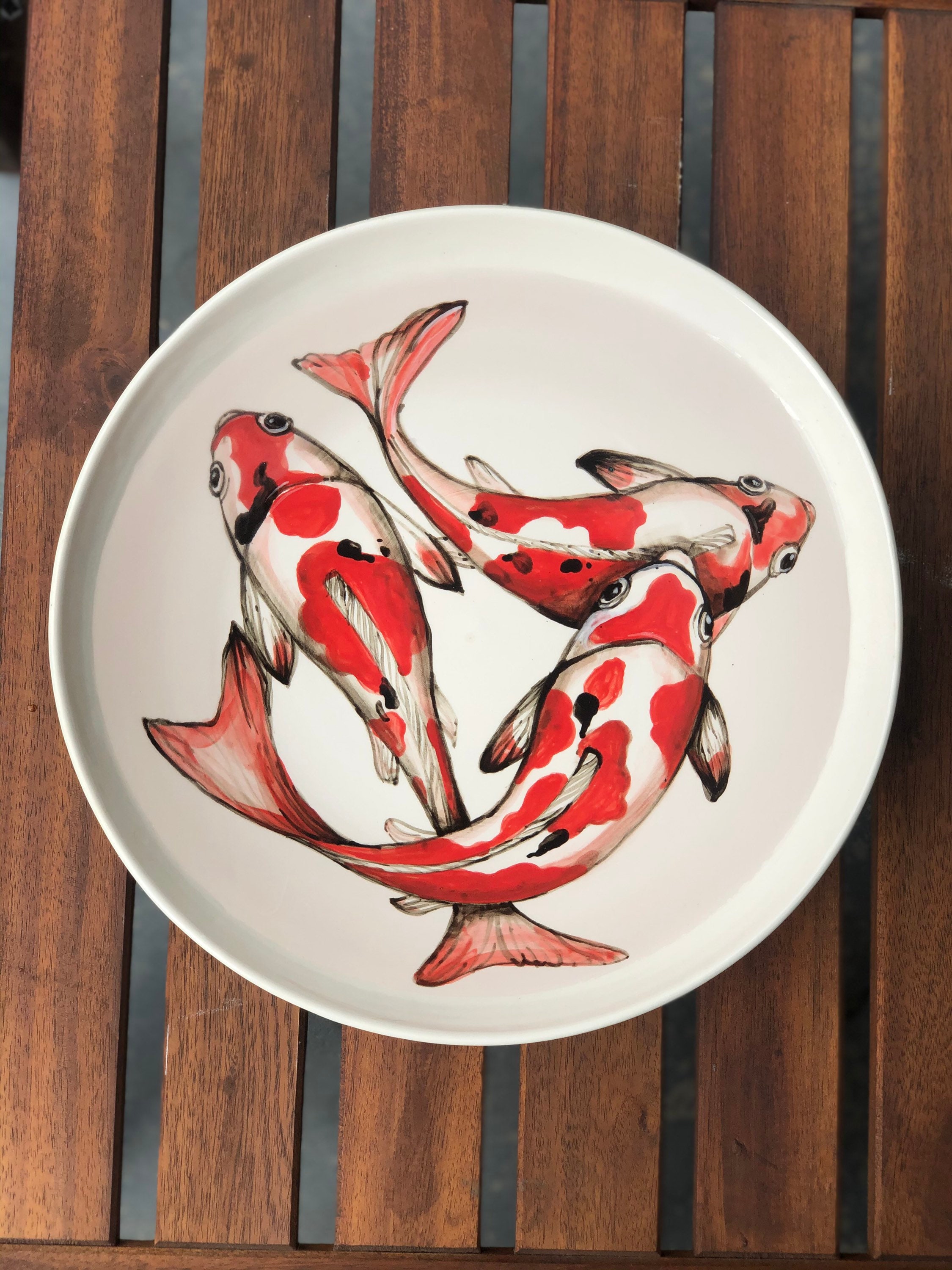 Kitchen & Dining Dining & Serving Koi Fish bowl with slip September ...