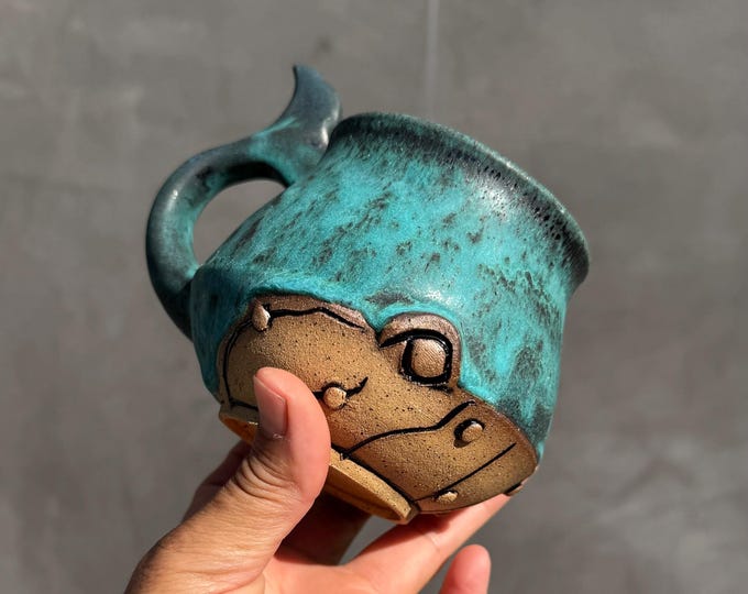 Handmade Whale Coffee Mug .whale Mug, Handmade Mug .pottery Mug. Wheel ...