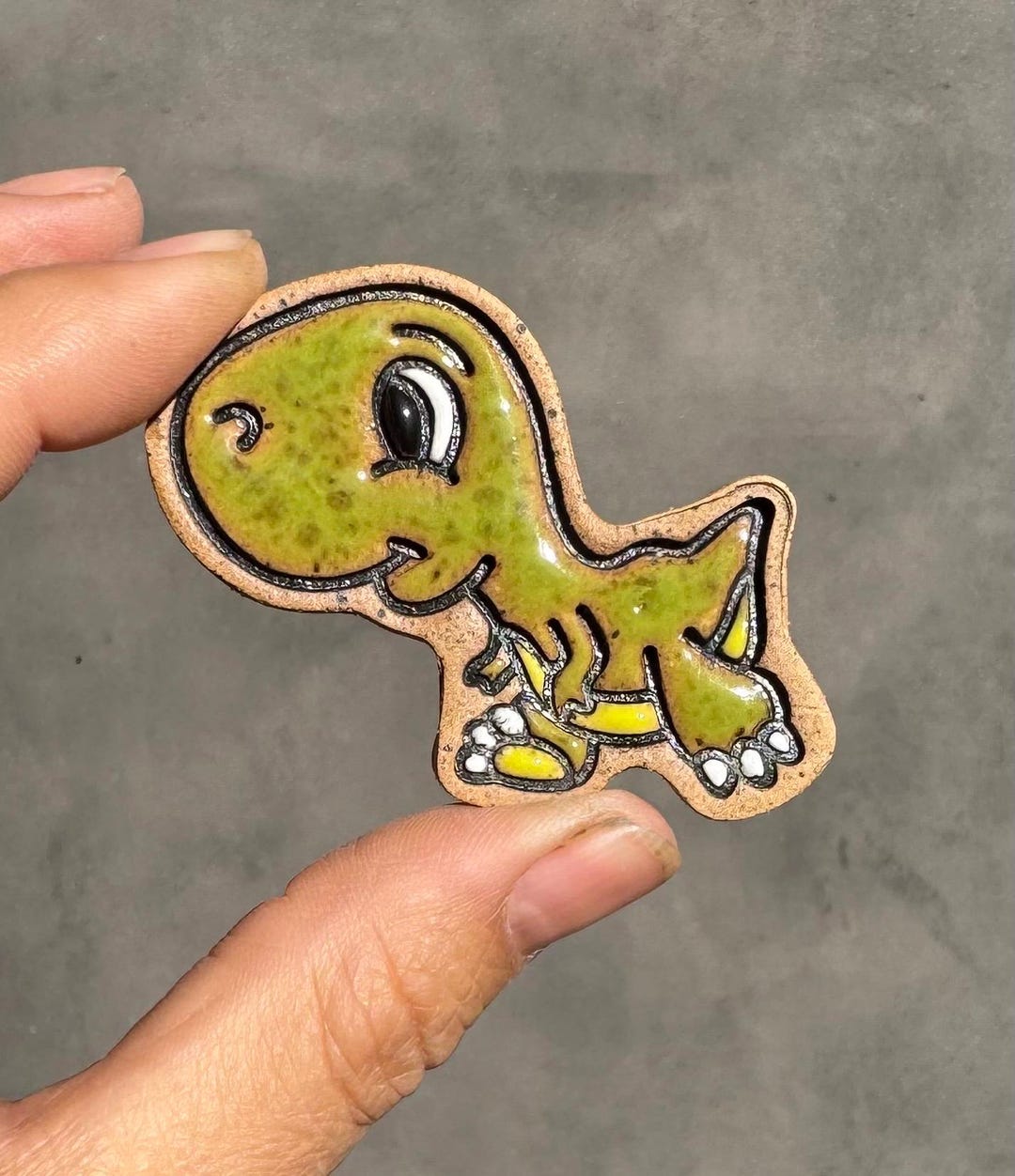 Handmade Ceramic Dinosaur Fridge Magnet, Kitchen Decor - Etsy