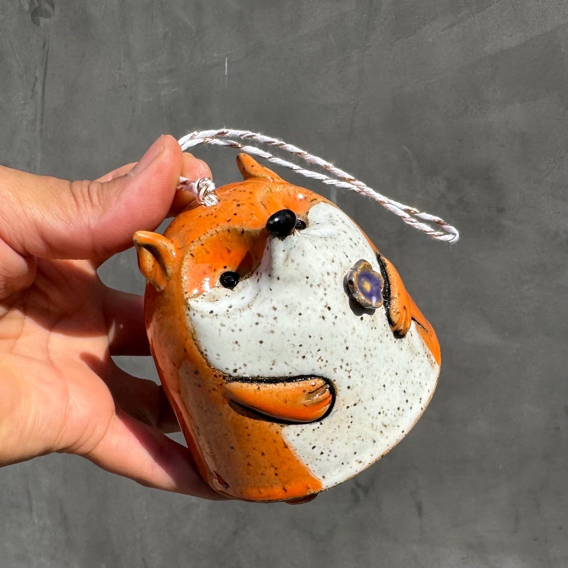 Handmade Ceramic Fox Bell: Christmas Ornament, Room & Garden Decor - Etsy