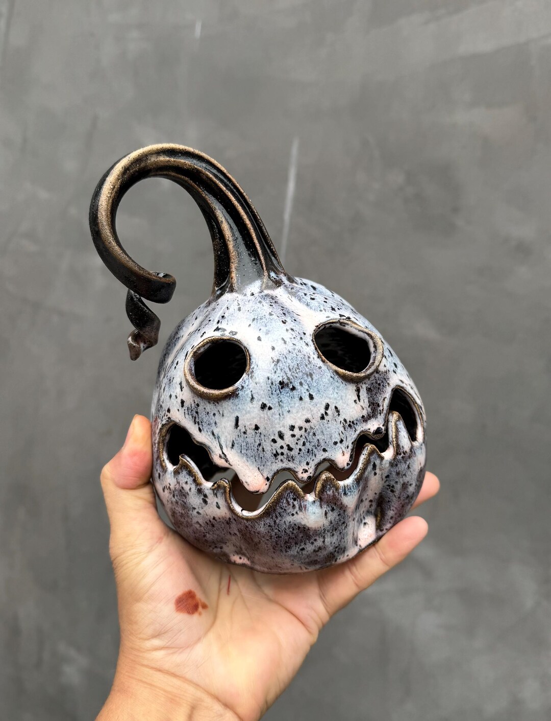Halloween Decor,jack-olantern.pumpkin Candle Holder, Luminary Handmade ...