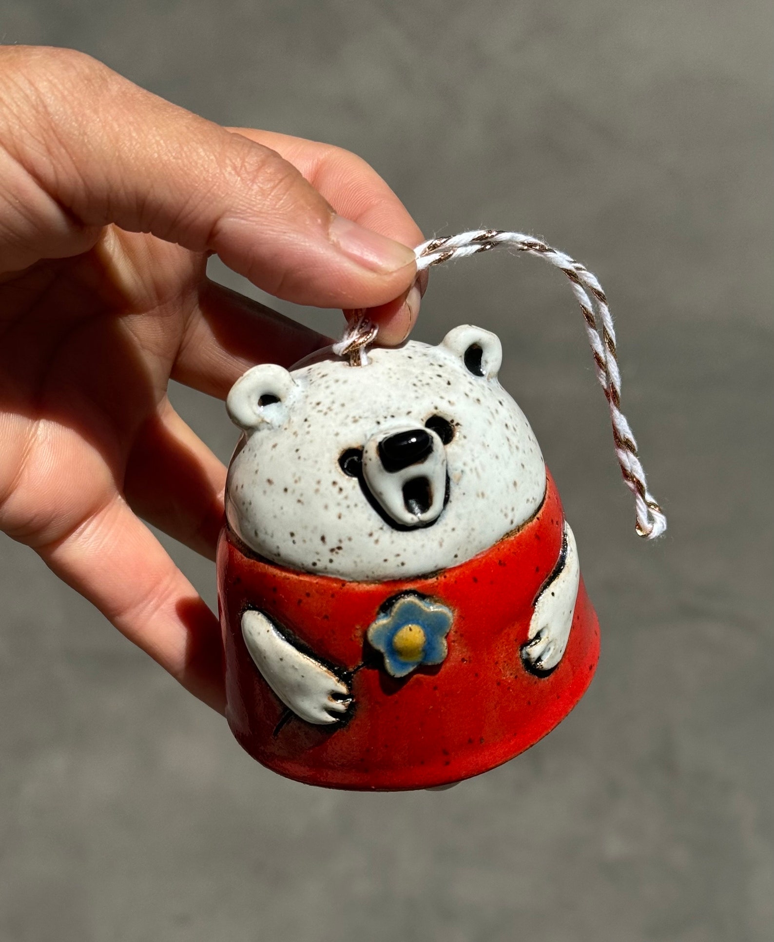 Handmade Ceramic Animal Bell: Christmas Tree Ornament - Etsy