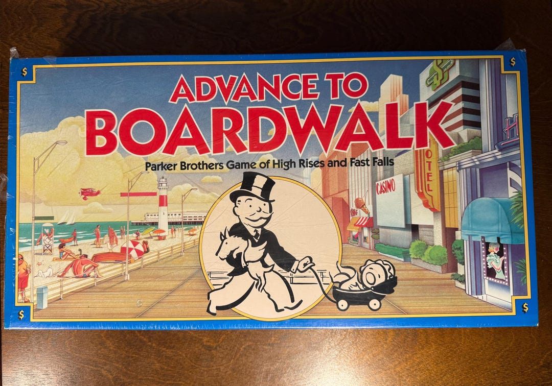 Vintage 1985 Advance to Boardwalk Monopoly Board Game NEW - Etsy