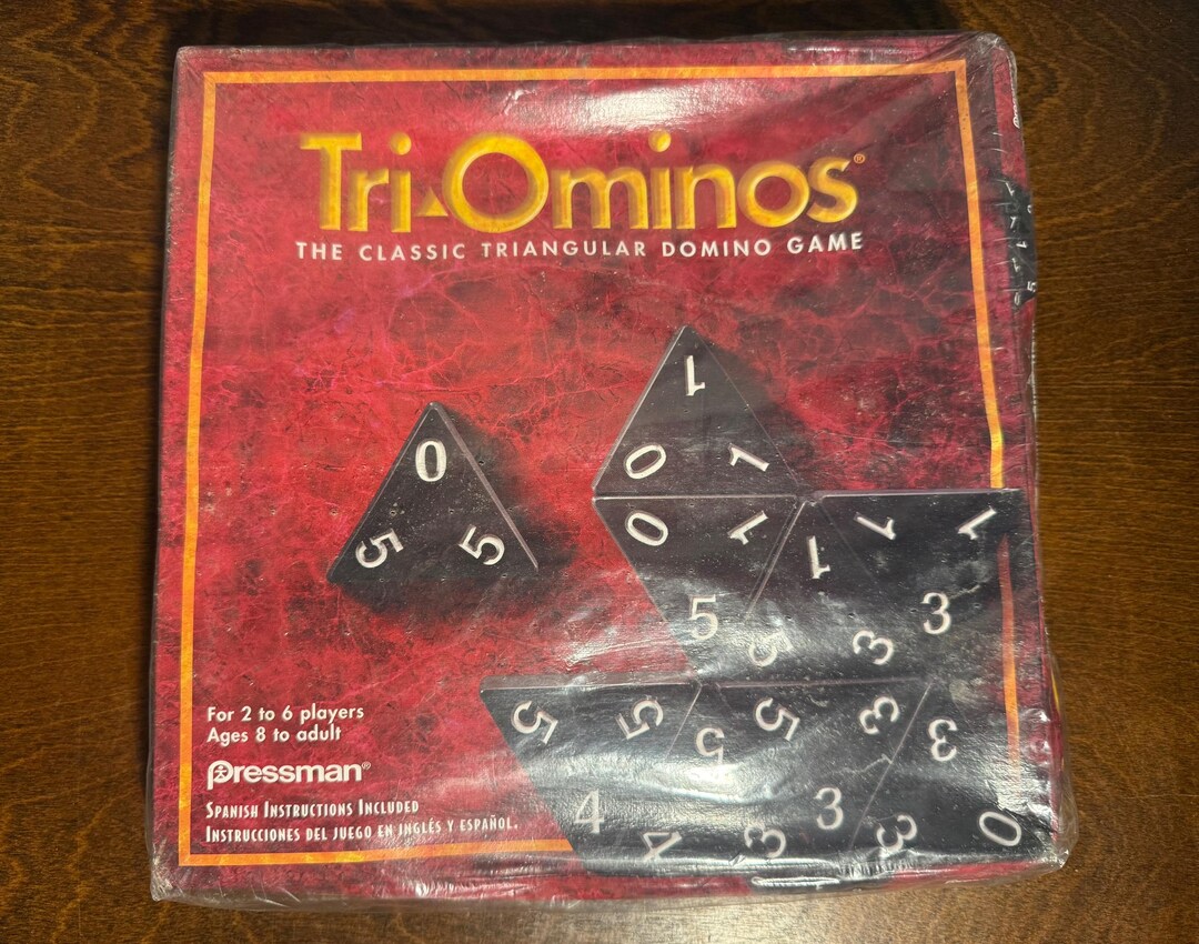 Vintage 1997 Tri-ominos the Classic Triangular Domino Game Pressman ...