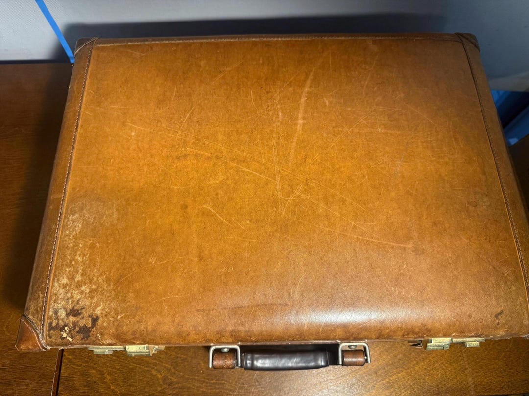 Vintage Brown Leather Presto Pilot Briefcase Working Lock - Etsy