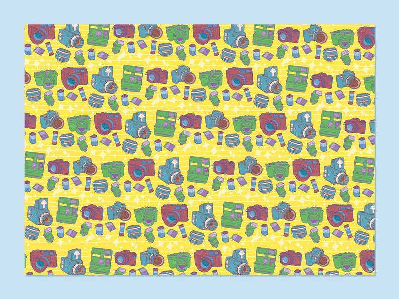 Vintage Camera Collection Wrapping Paper Retro Inspired - Etsy