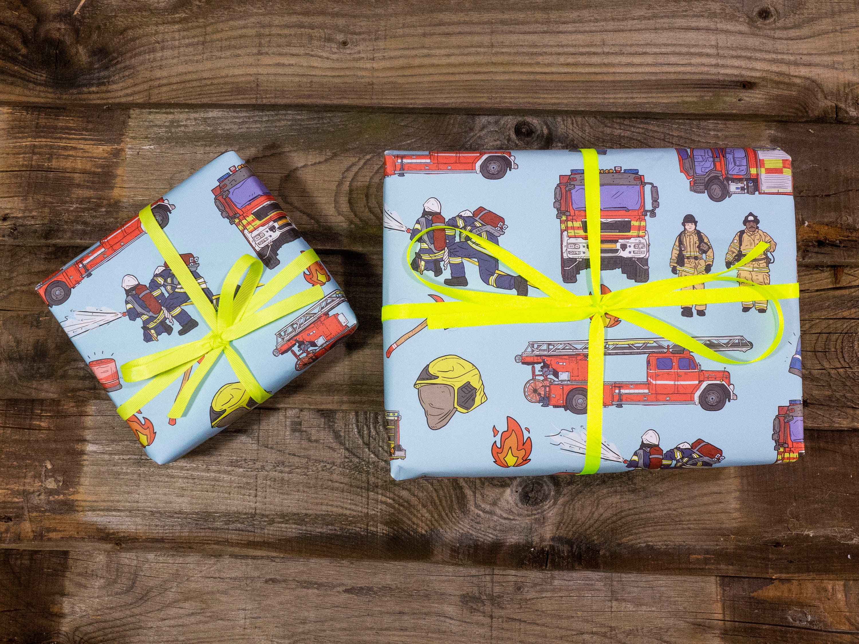 Fire Trucks of the World Men's Wrapping Paper Fathers - Etsy UK