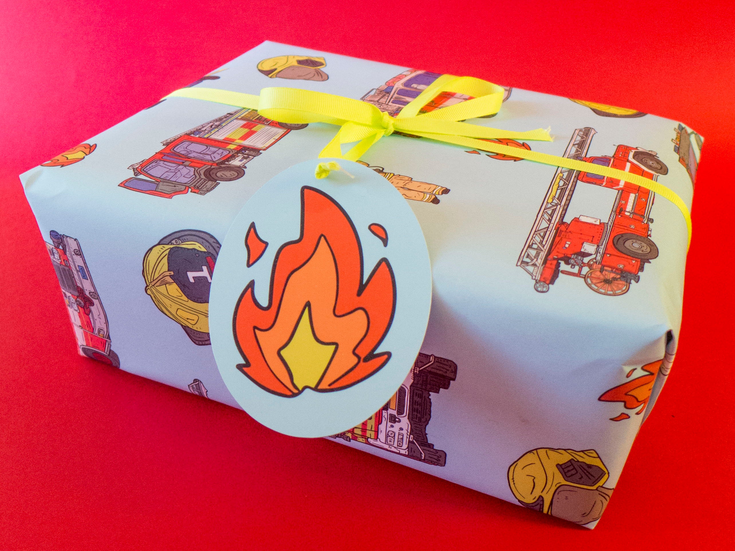 Fire Trucks of the World Men's Wrapping Paper Fathers | Etsy