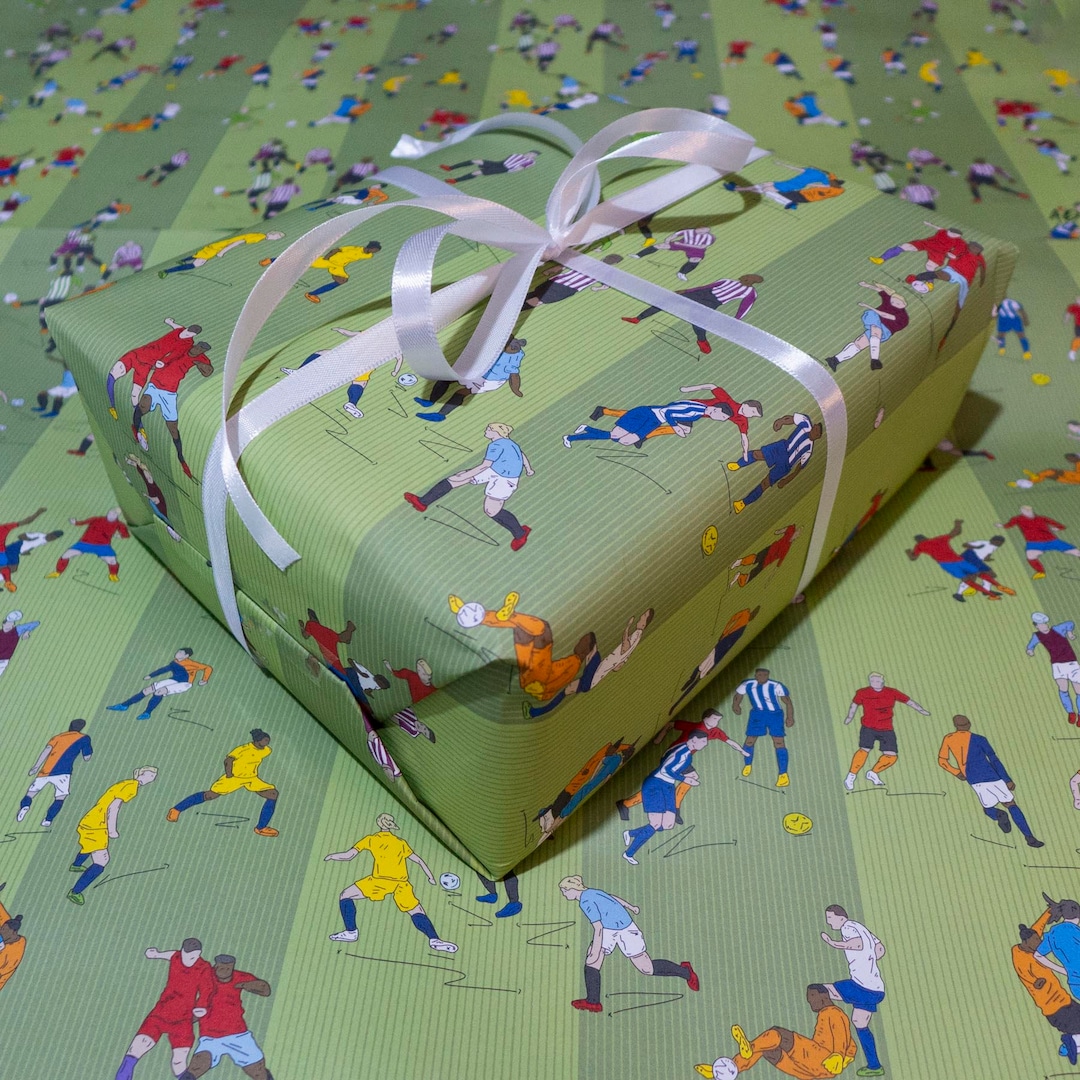 The Beautiful Game Football Wrapping Paper, 100% Recycled Gift Wrap ...