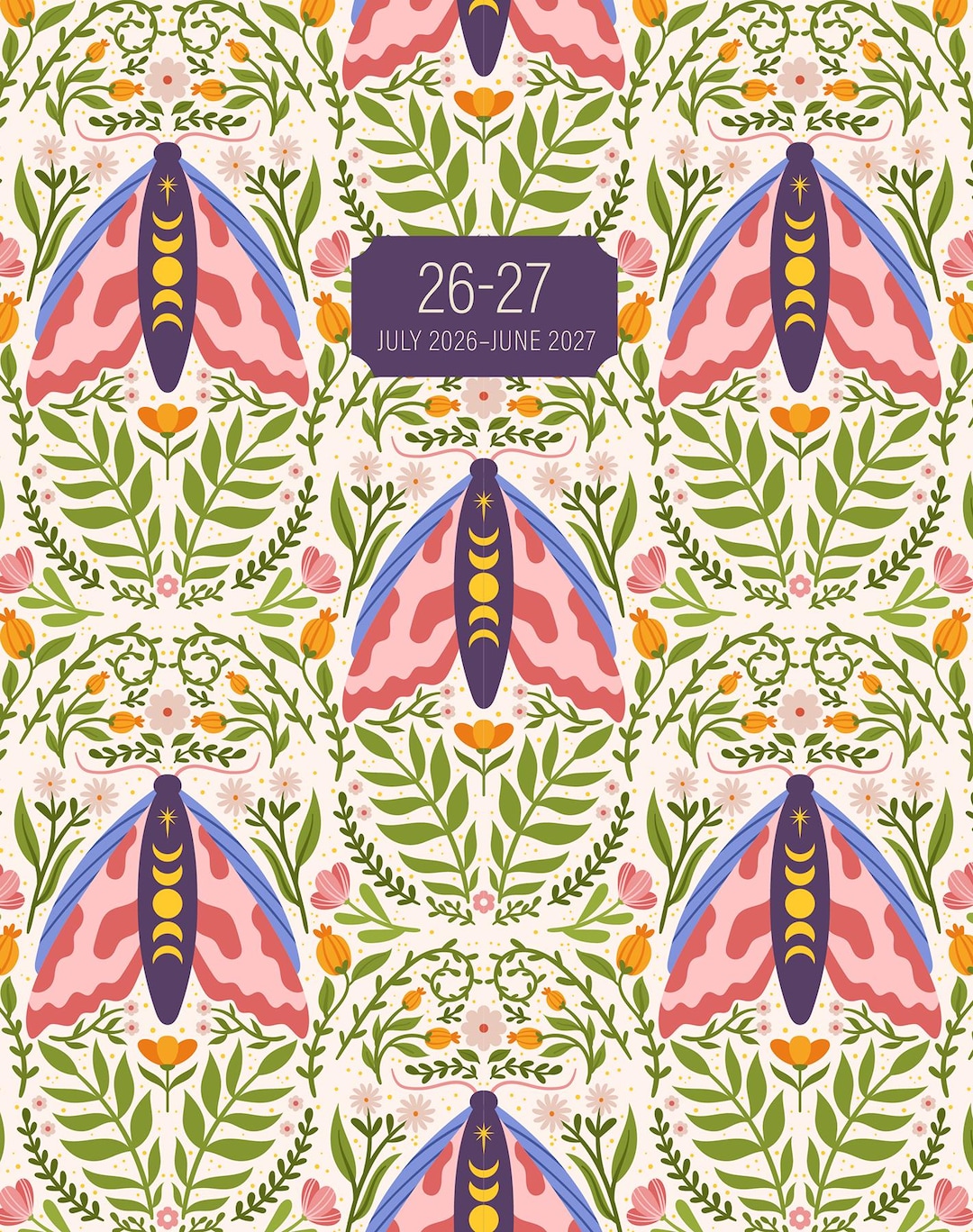 Verdant Folk Academic Year July 2026 - June 2027 7.5" X 9.5" Booklet ...