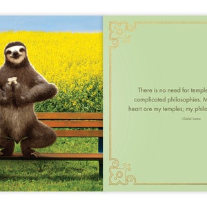 Sloth Yoga Gift Book - Etsy