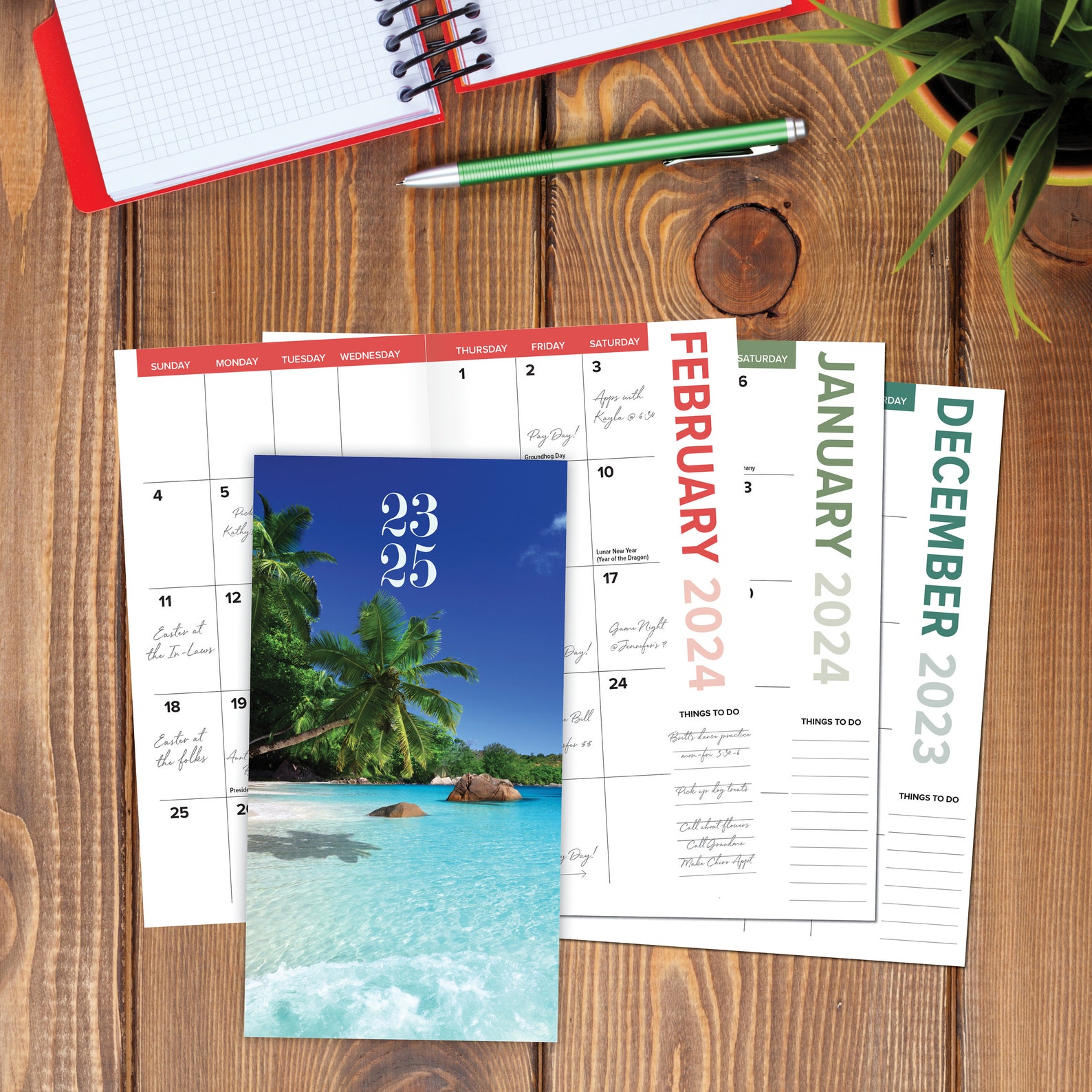 Tropical Beach Academic July 2023 June 2025 3.5 X - Etsy