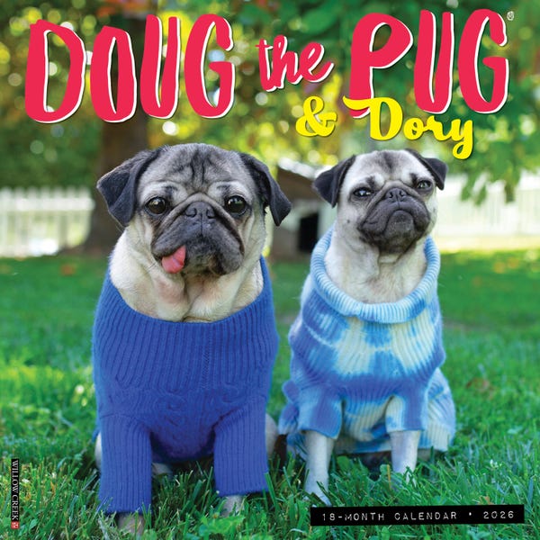 Pug Monthly Calendar - Etsy