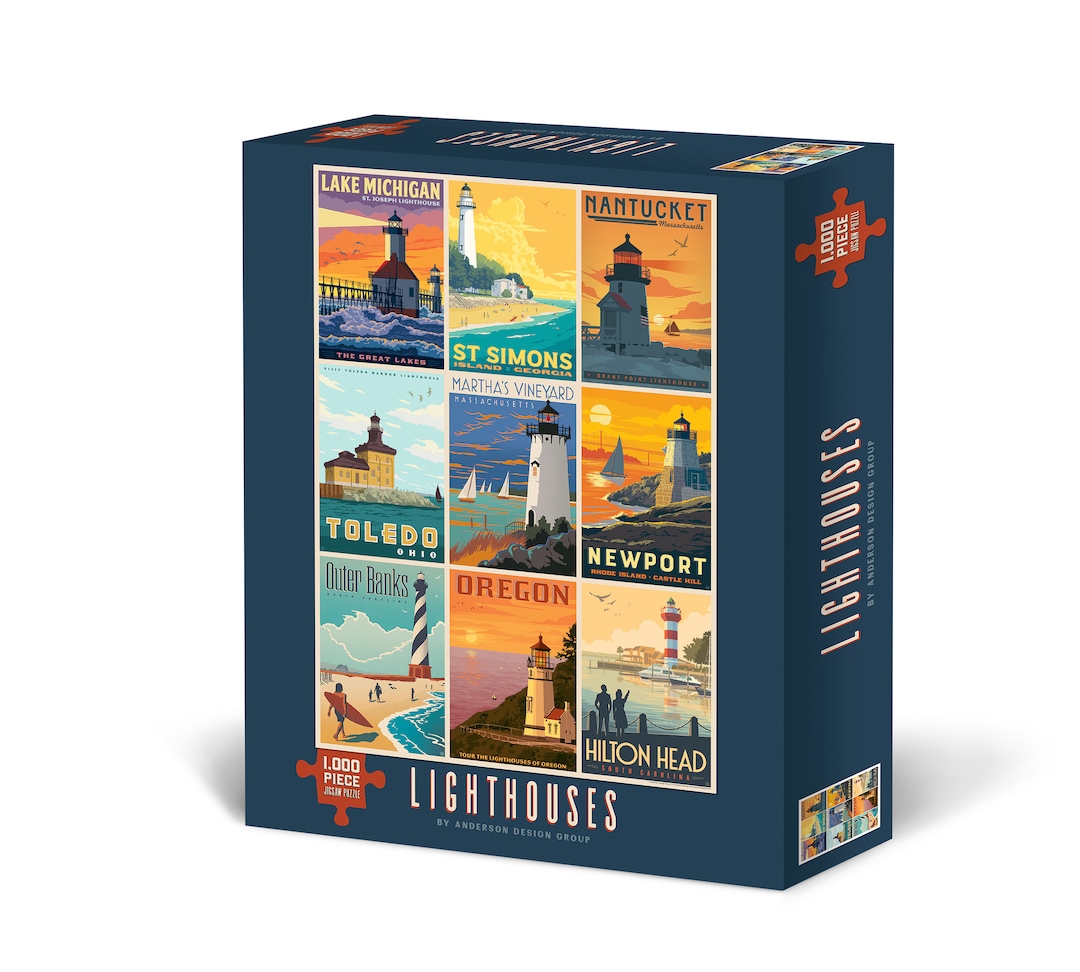 Lighthouses 1000 Piece Jigsaw Puzzle by Anderson Design Group - Etsy