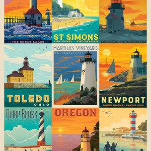 Lighthouses 1000 Piece Jigsaw Puzzle by Anderson Design Group - Etsy