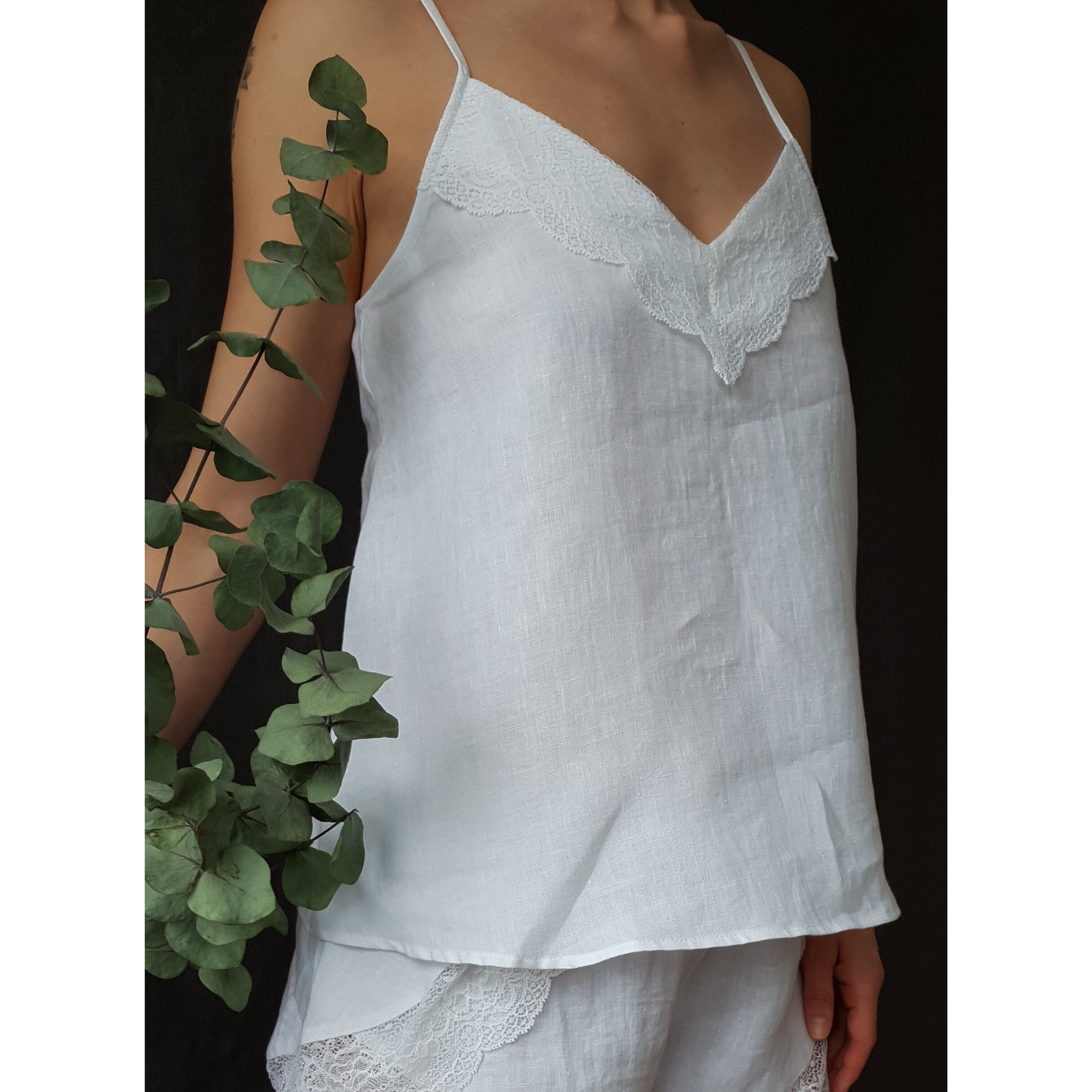 Linen Pajama. Linen Top. Linen Camisole. Linen Cami Top. Linen | Etsy