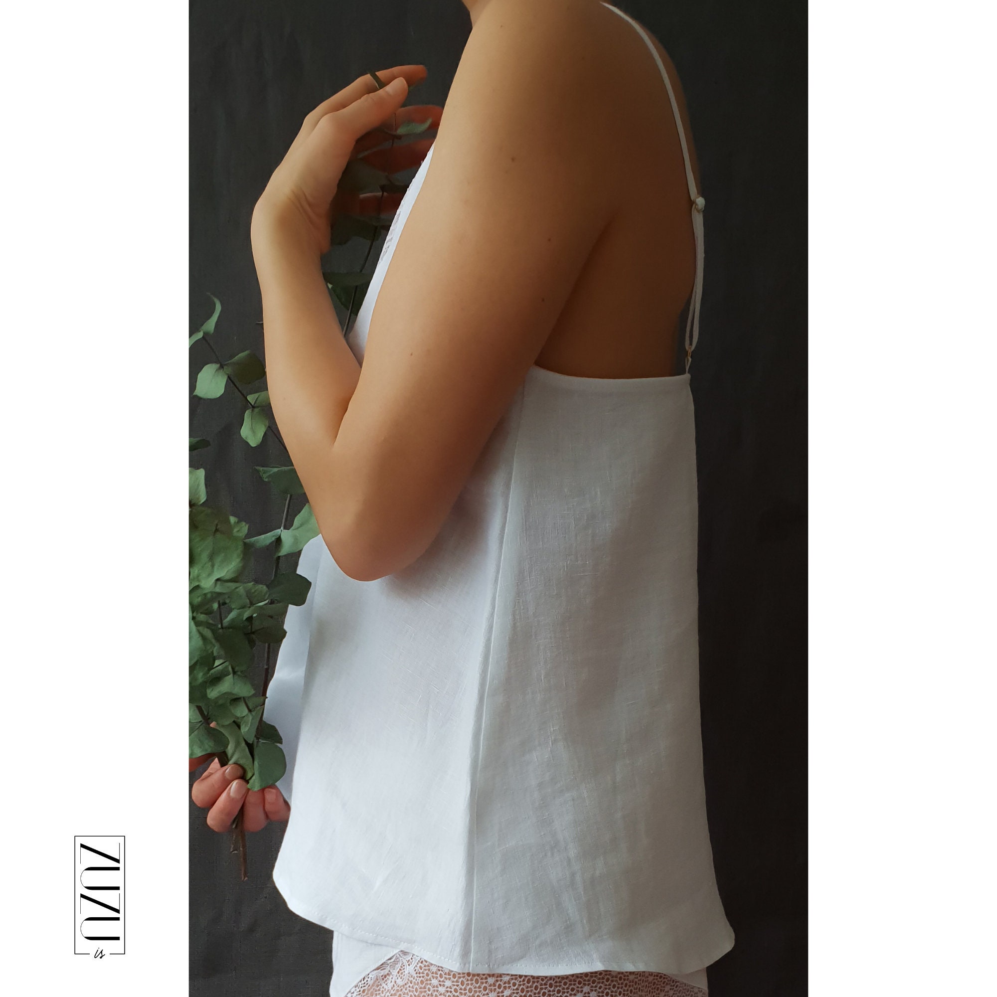 Linen Pajama. Linen Top. Linen Camisole. Linen Cami Top. Linen - Etsy