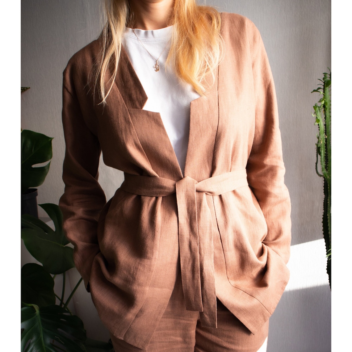 Women's Linen Jacket.linen Blazer.loose Fit Jacket.casual - Etsy